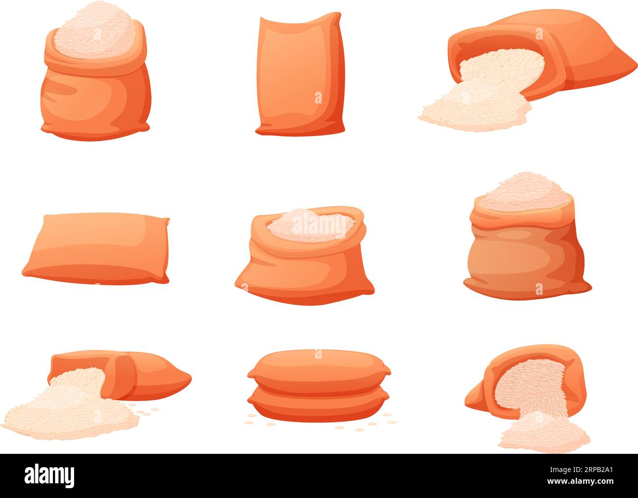 Food grain storage bags Stock Vector Images - Alamy