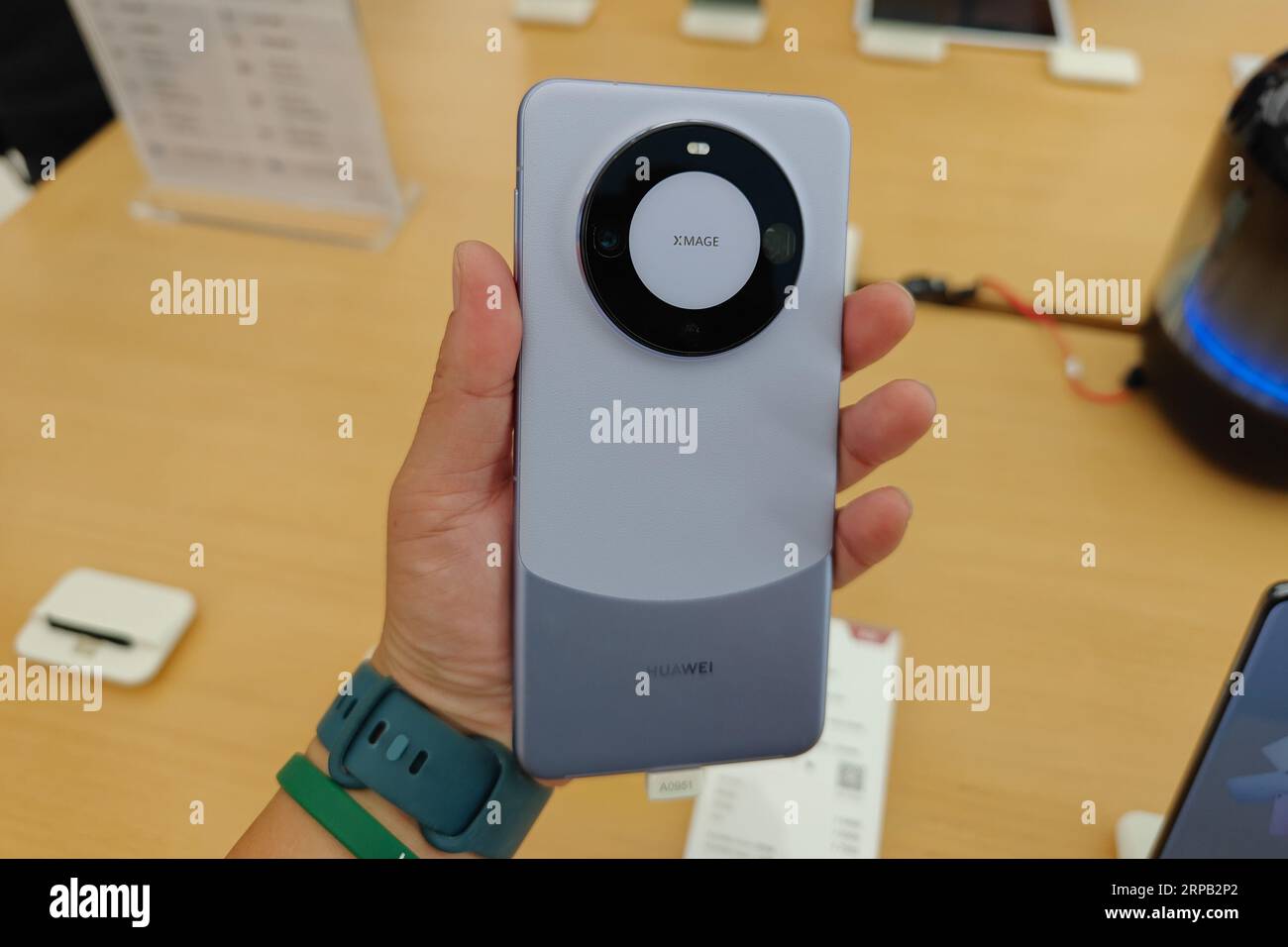 SHANGHAI, CHINA - SEPTEMBER 4, 2023 - Customers try Huawei's Mate60 Pro ...