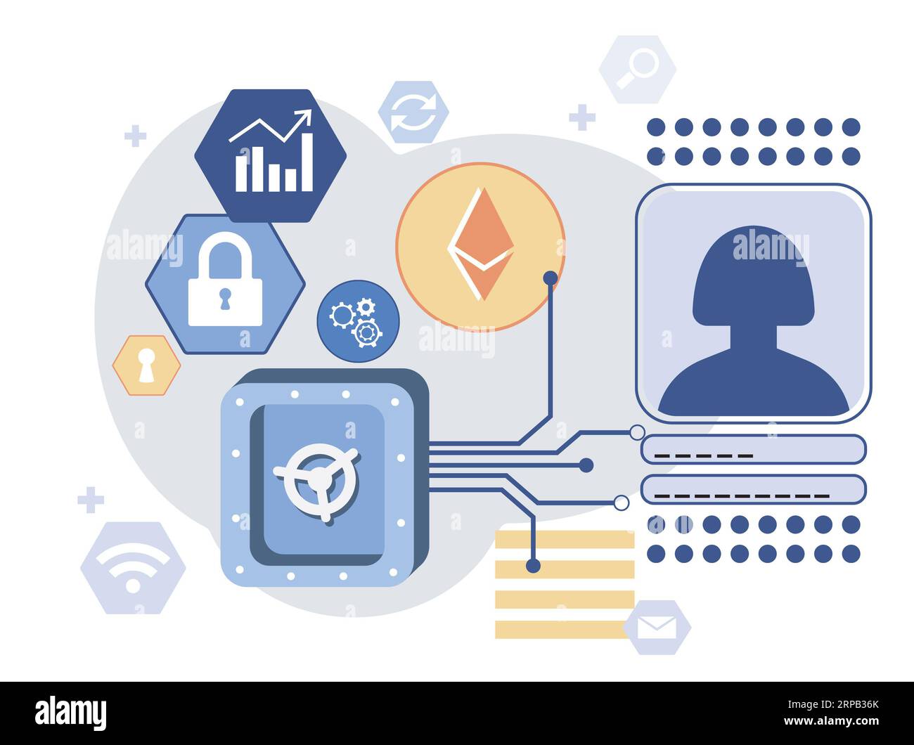Digital Inheritance Concept Scheme With User Login Fields And 