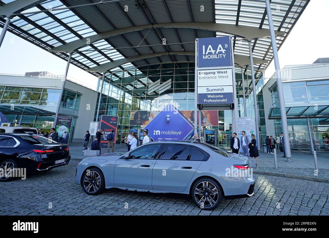Munich, Germany. 04th Sep, 2023. Visitors walk through the main ...