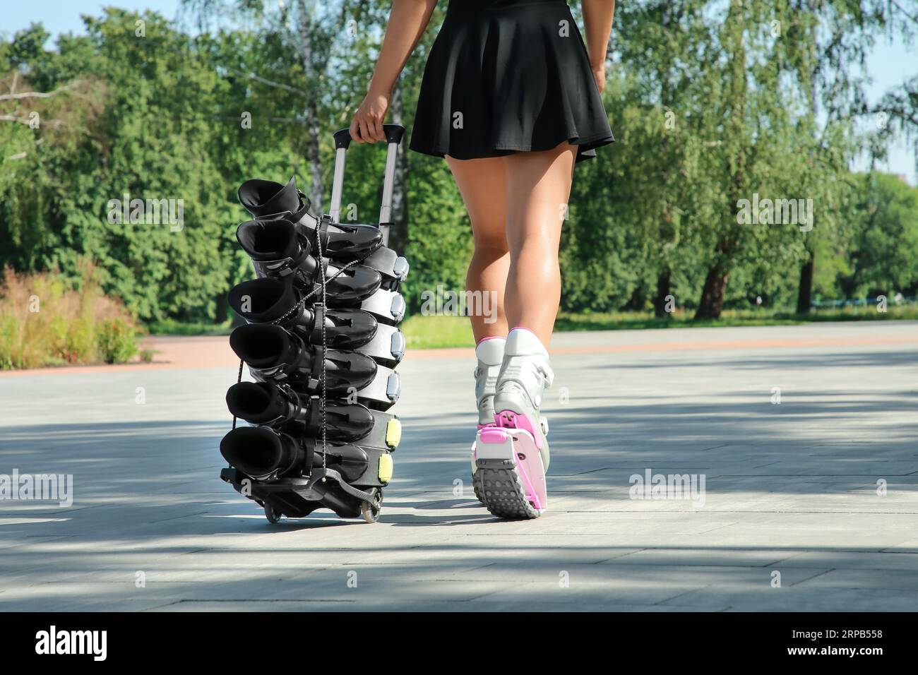 Trolley legs hi-res stock photography and images - Alamy