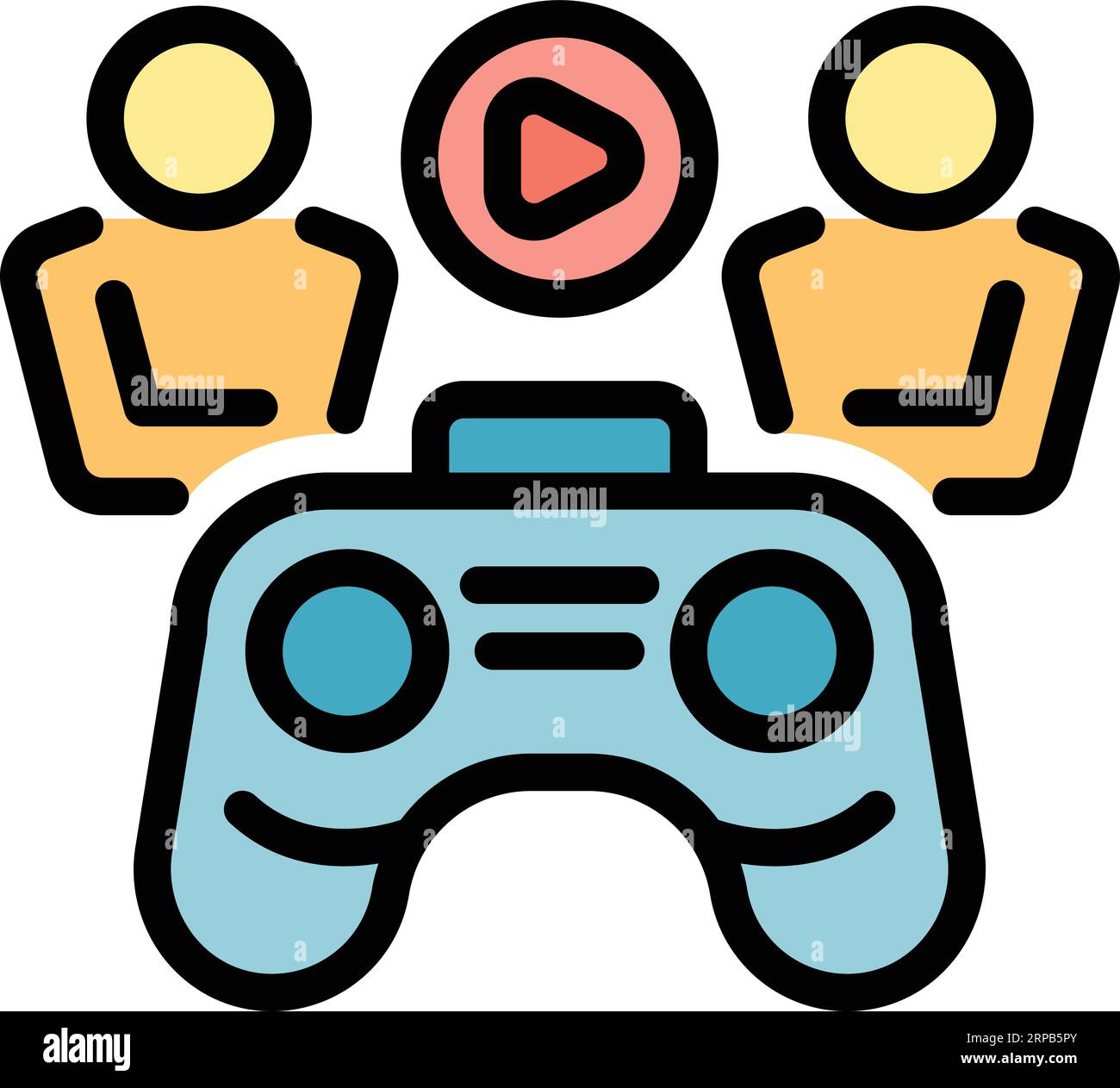 Gamer joystick icon outline vector. Digital device. Video platform ...