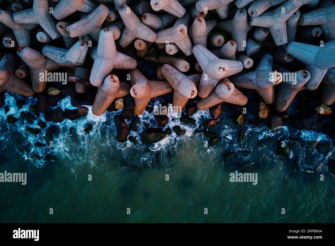 Shoreline breakwaters aerial hi-res stock photography and images - Alamy