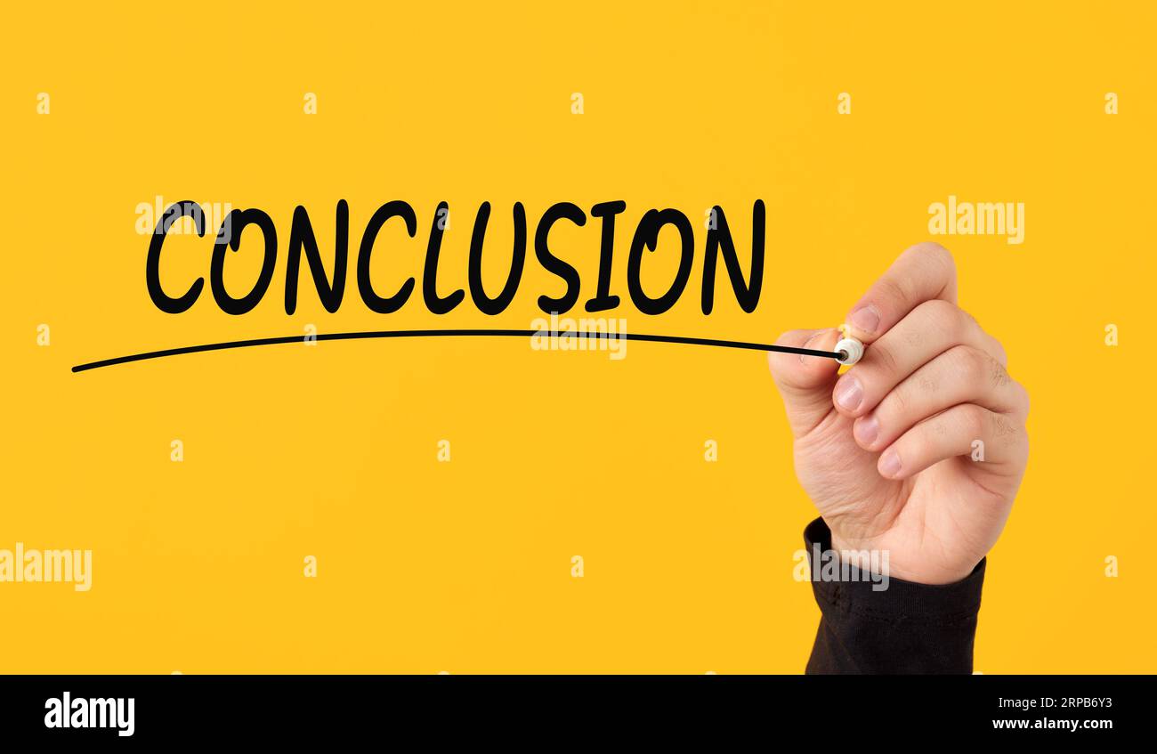 Conclusion word hi-res stock photography and images - Alamy