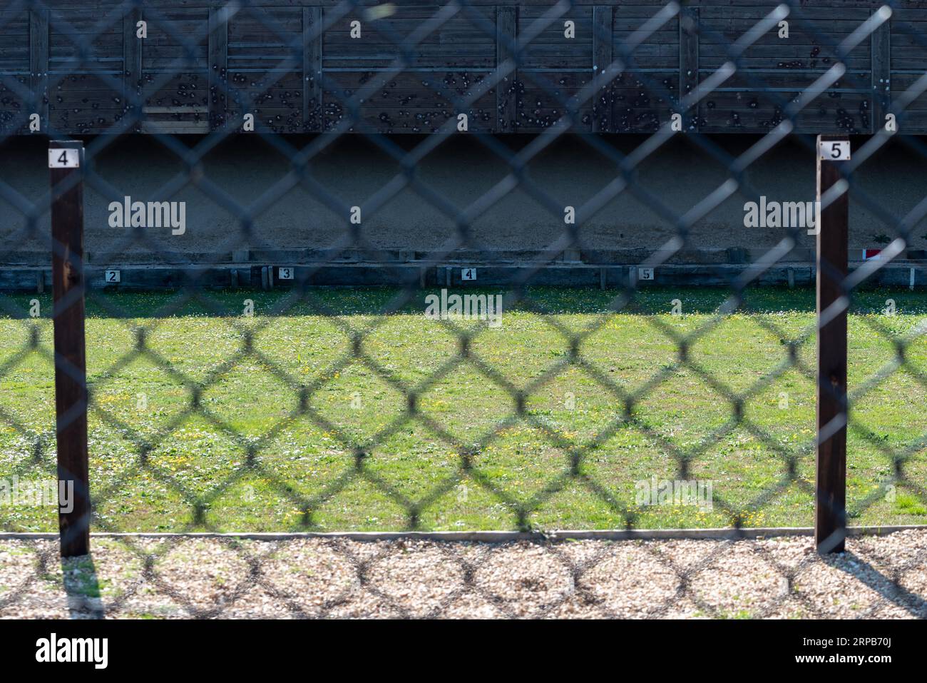 Military firing range on the Browndown base as seen from the outside ...