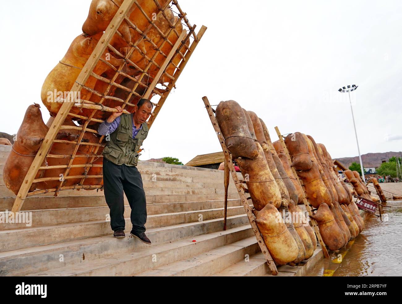 Sheepskin raft hi-res stock photography and images - Alamy