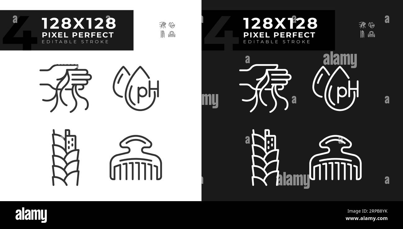 Editable pixel perfect haircare thin line icons set Stock Vector Image ... Editable pixel perfect haircare thin line icons set Stock Vector Image ...