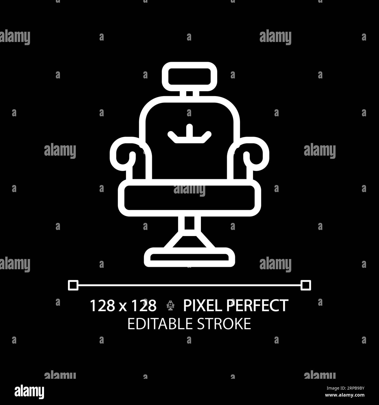 Customizable salon chair thin linear white icon Stock Vector Image & Art - Alamy