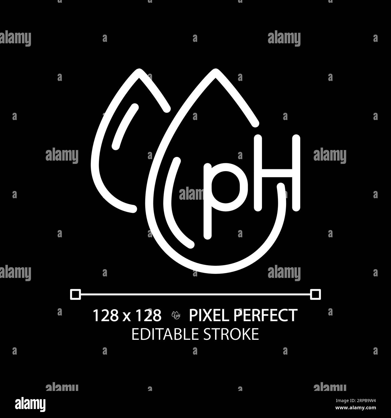 Customizable ph balance thin linear white icon Stock Vector Image & Art - Alamy