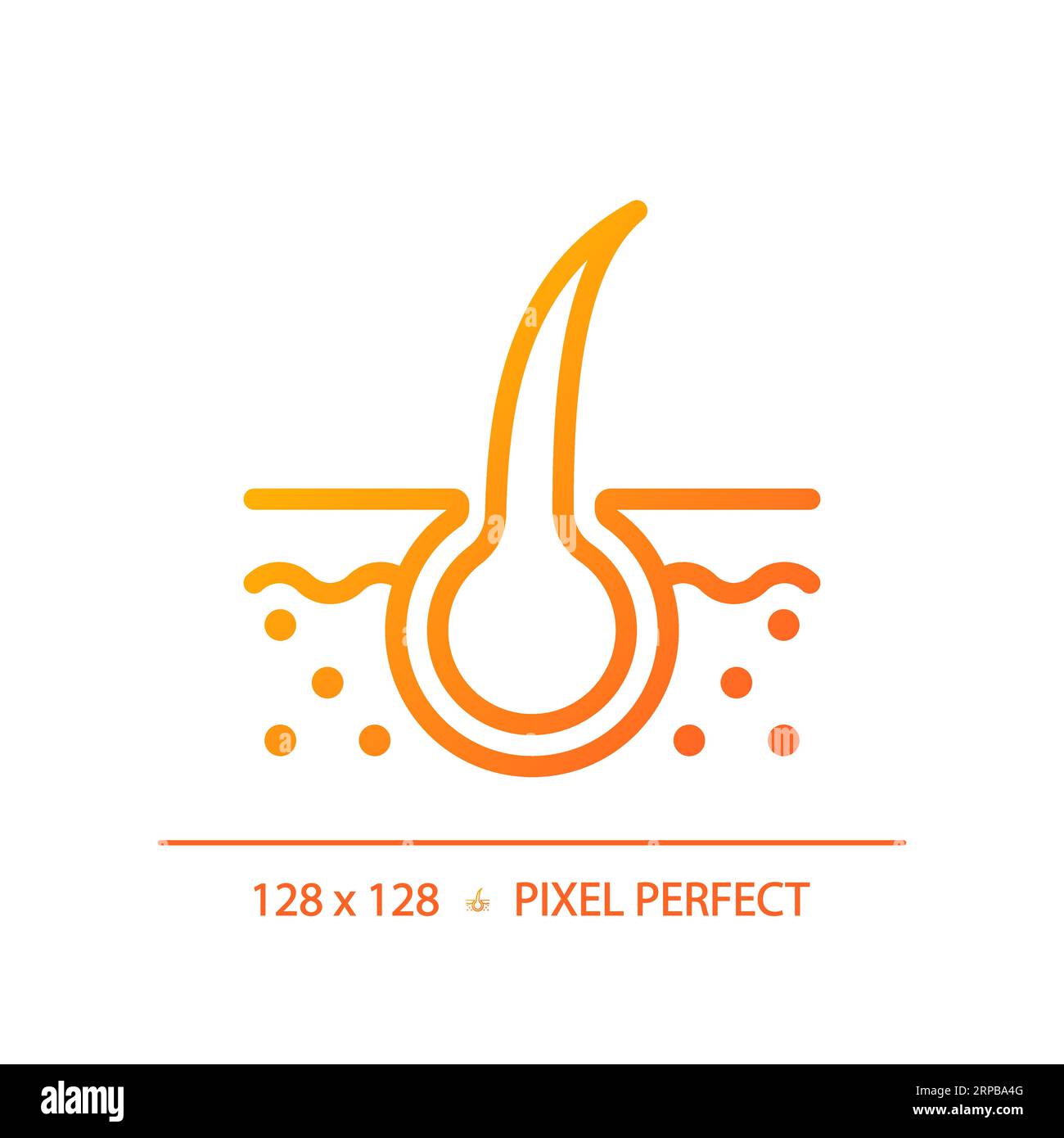 2D hair bulb thin linear gradient icon Stock Vector Image & Art - Alamy