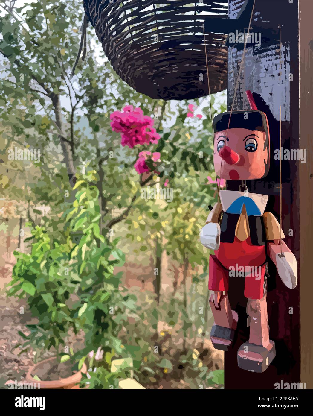 Pinocchio figurine Stock Vector Images - Alamy