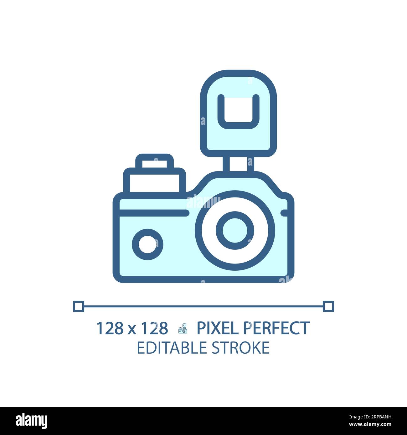 2D customizable thin linear blue camera icon Stock Vector Image & Art ...