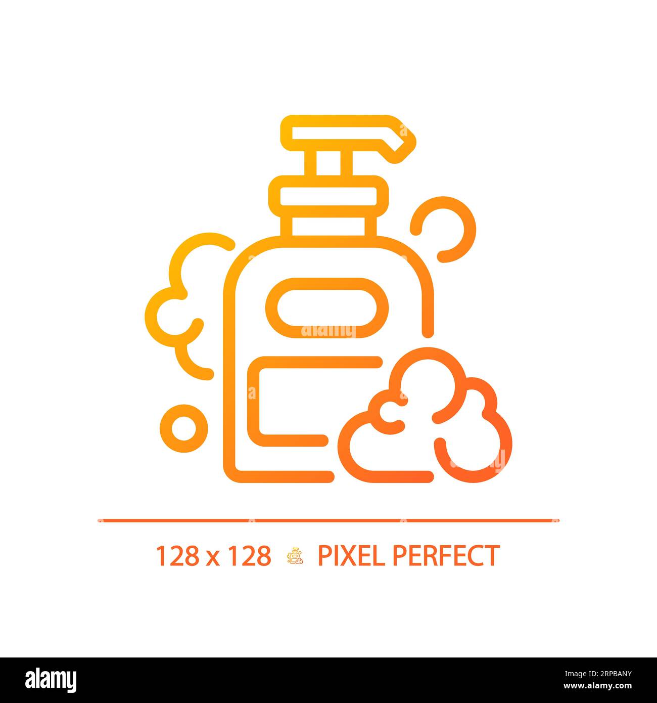 2D shampoo bottle thin linear gradient icon Stock Vector Image & Art - Alamy