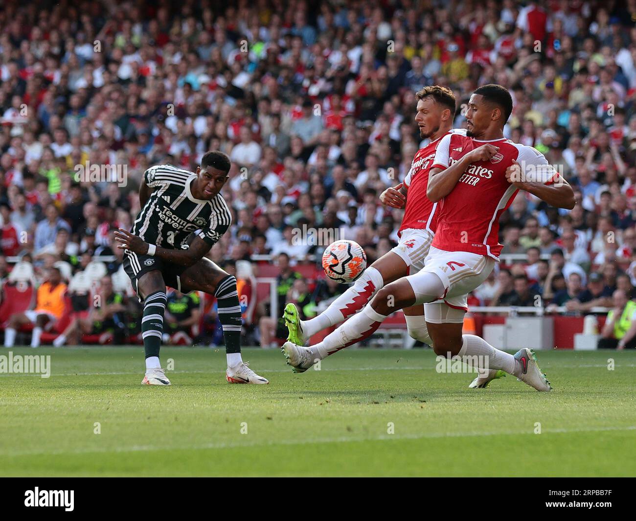 London, UK. 3rd Sep, 2023. Marcus Rashford of Manchester United scoring ...