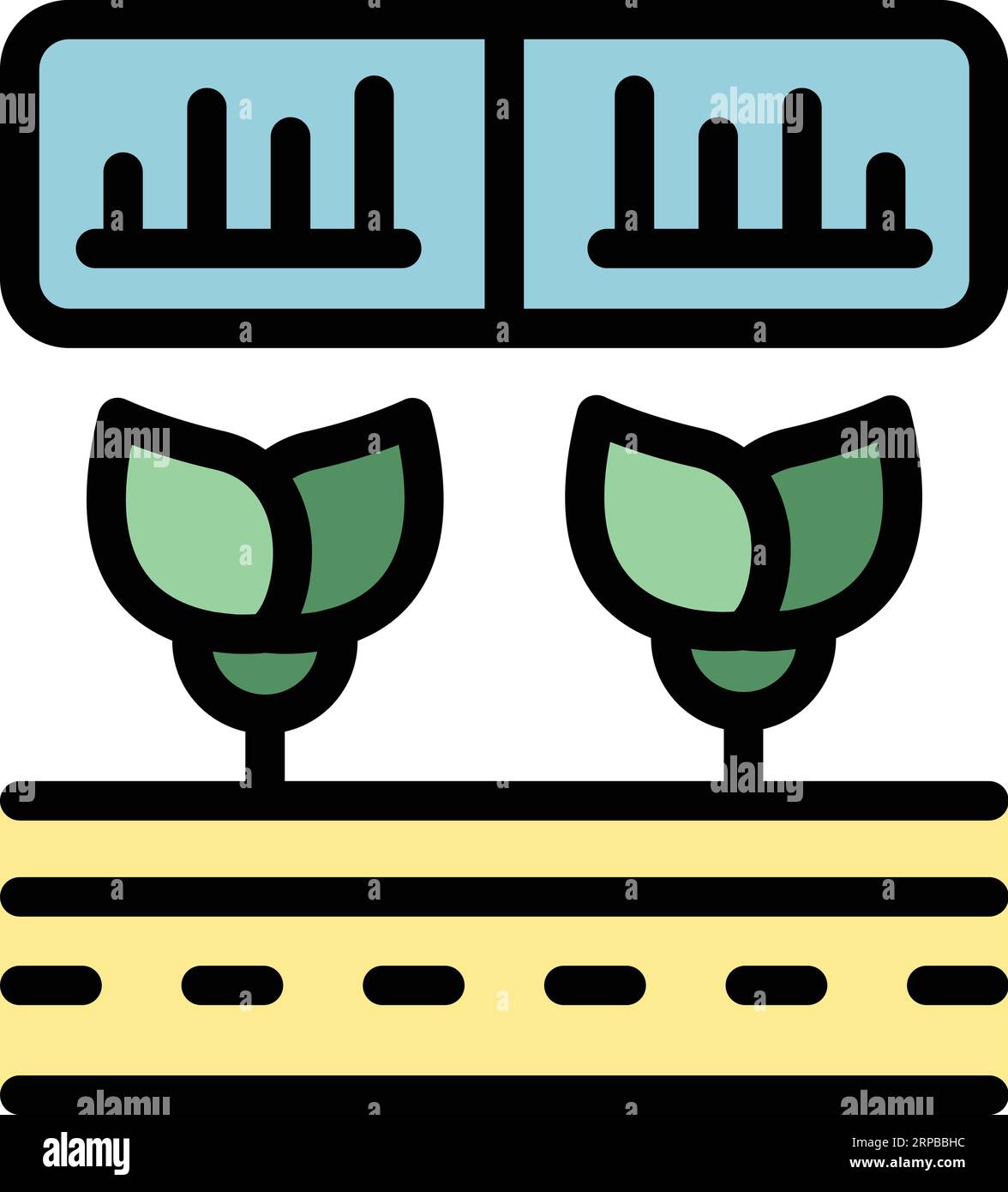 Smart agriculture icon outline vector. Farmer future. Food system color ...