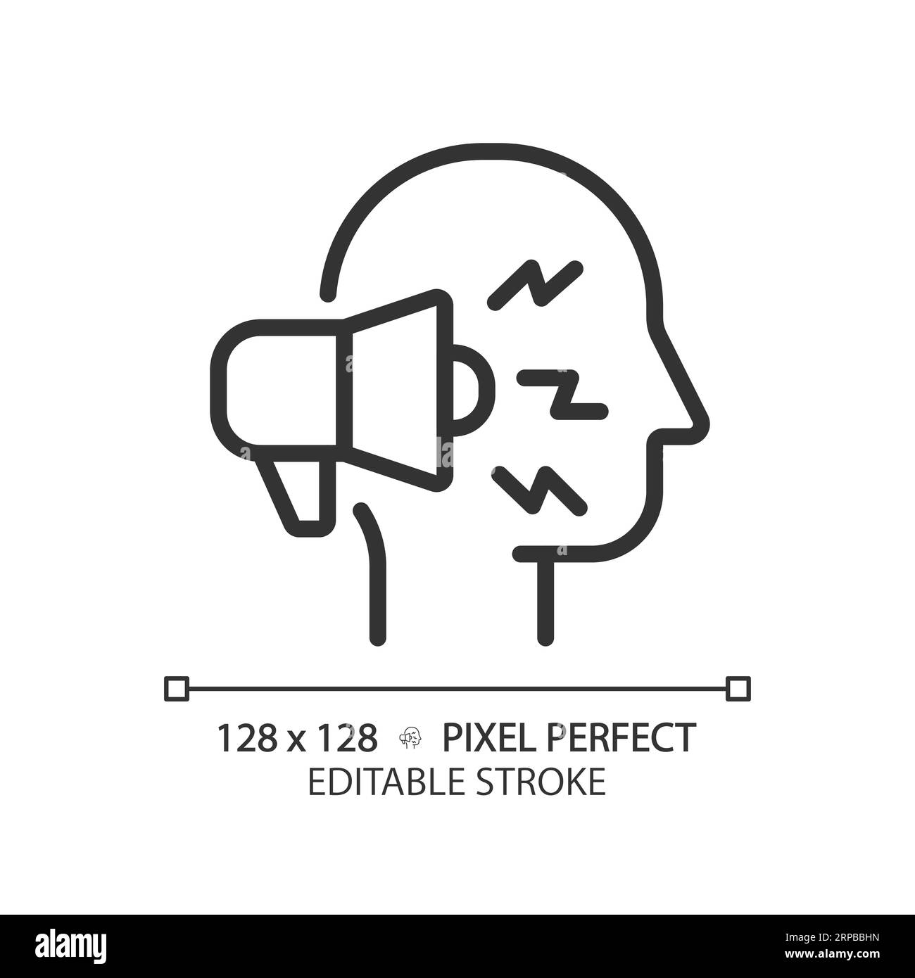 2D customizable thin linear black public speaker icon Stock Vector ... 2D customizable thin linear black public speaker icon Stock Vector ...