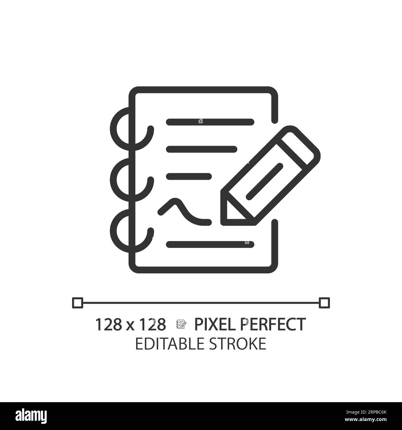 2D customizable thin linear black report icon Stock Vector Image & Art ...