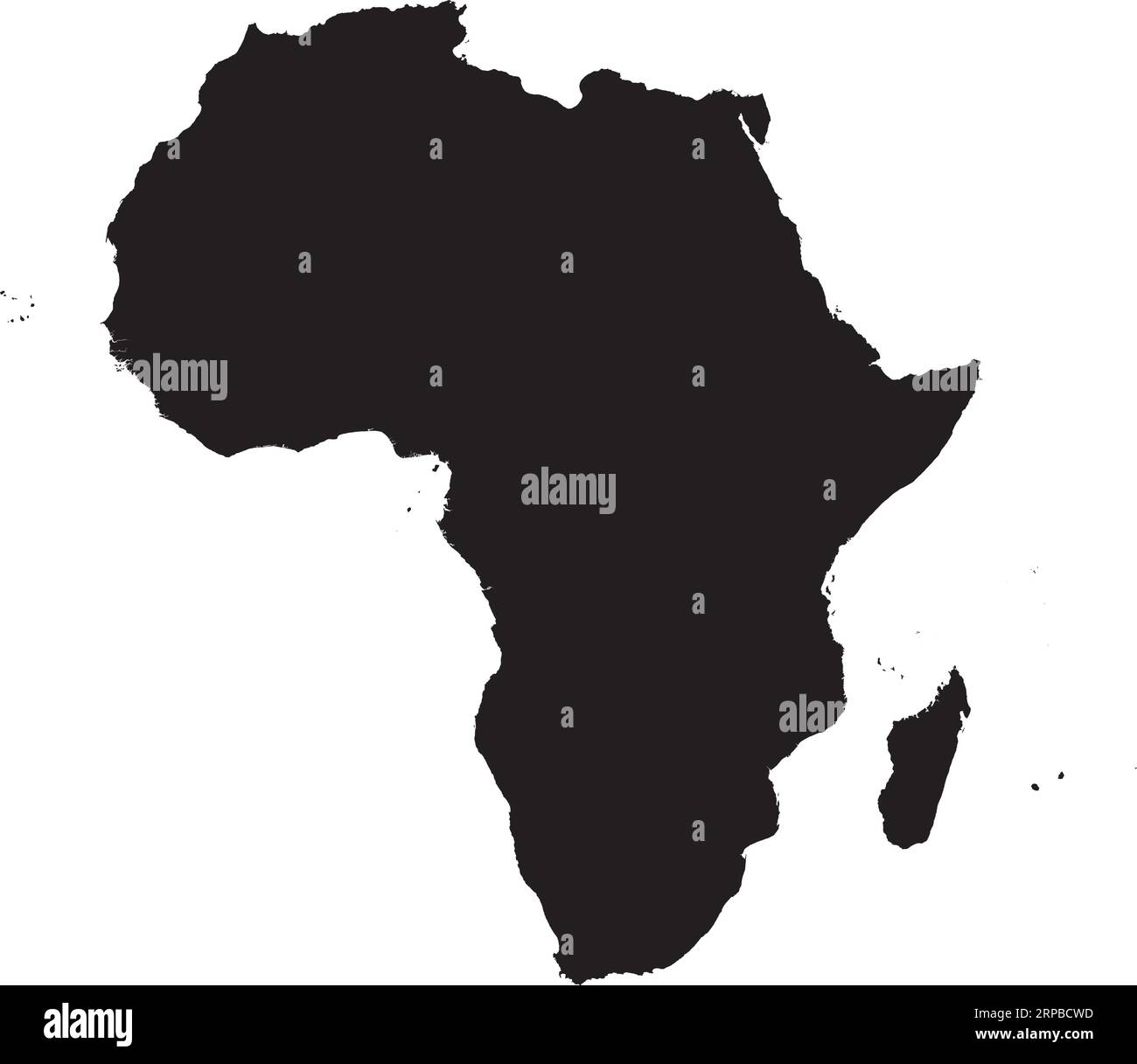 BLACK CMYK color map of AFRICA Stock Vector Image & Art - Alamy