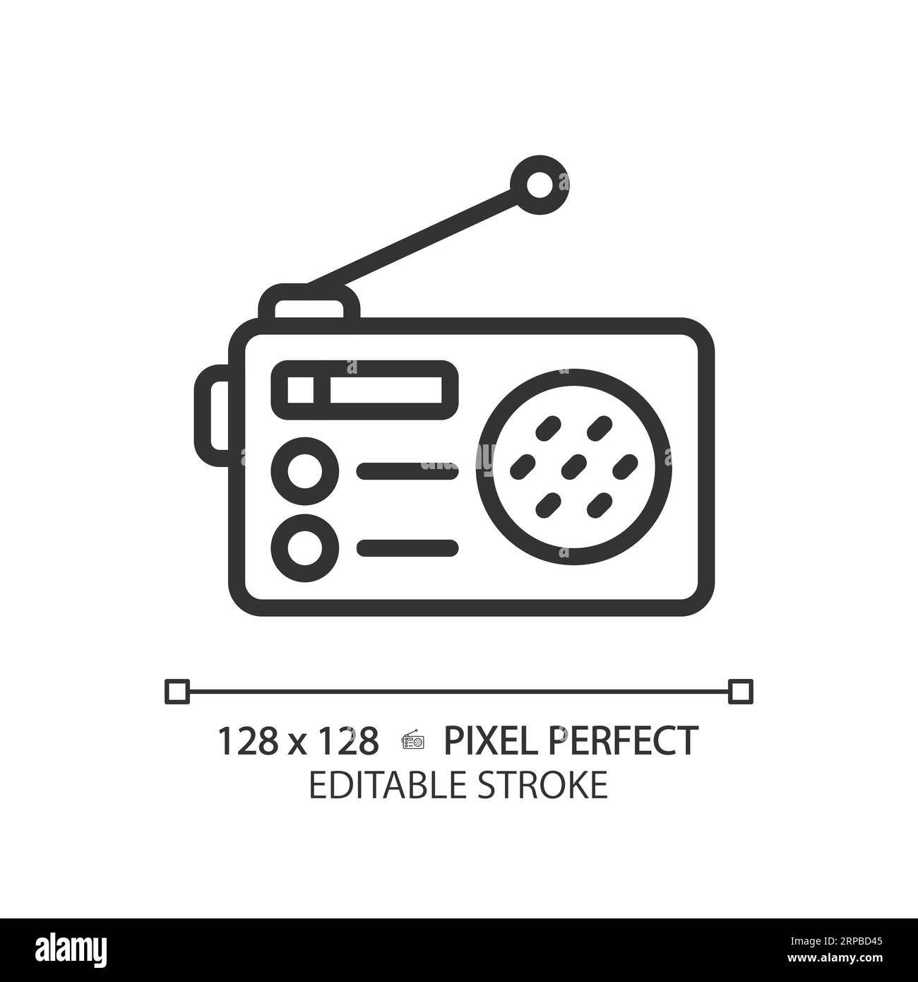 2D customizable thin linear black radio icon Stock Vector Image & Art ... 2D customizable thin linear black radio icon Stock Vector Image & Art ...