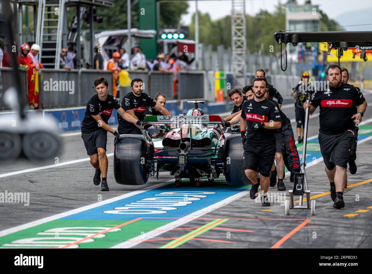 MONZA CIRCUIT, ITALY - SEPTEMBER 01: Zhou Guanyu, Alfa Romeo Racing C43 ...