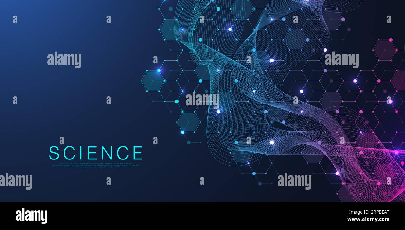 Molecular abstract structure and genetic engineering DNA. Healthcare ...