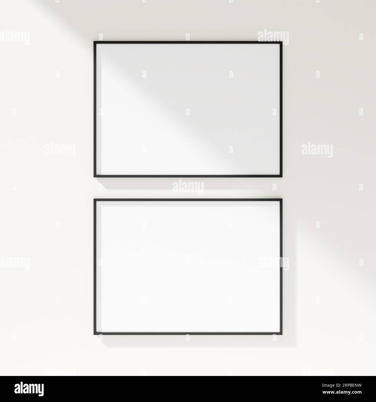 Minimal frame mockup on white wall. Poster mockup. Clean, modern ...