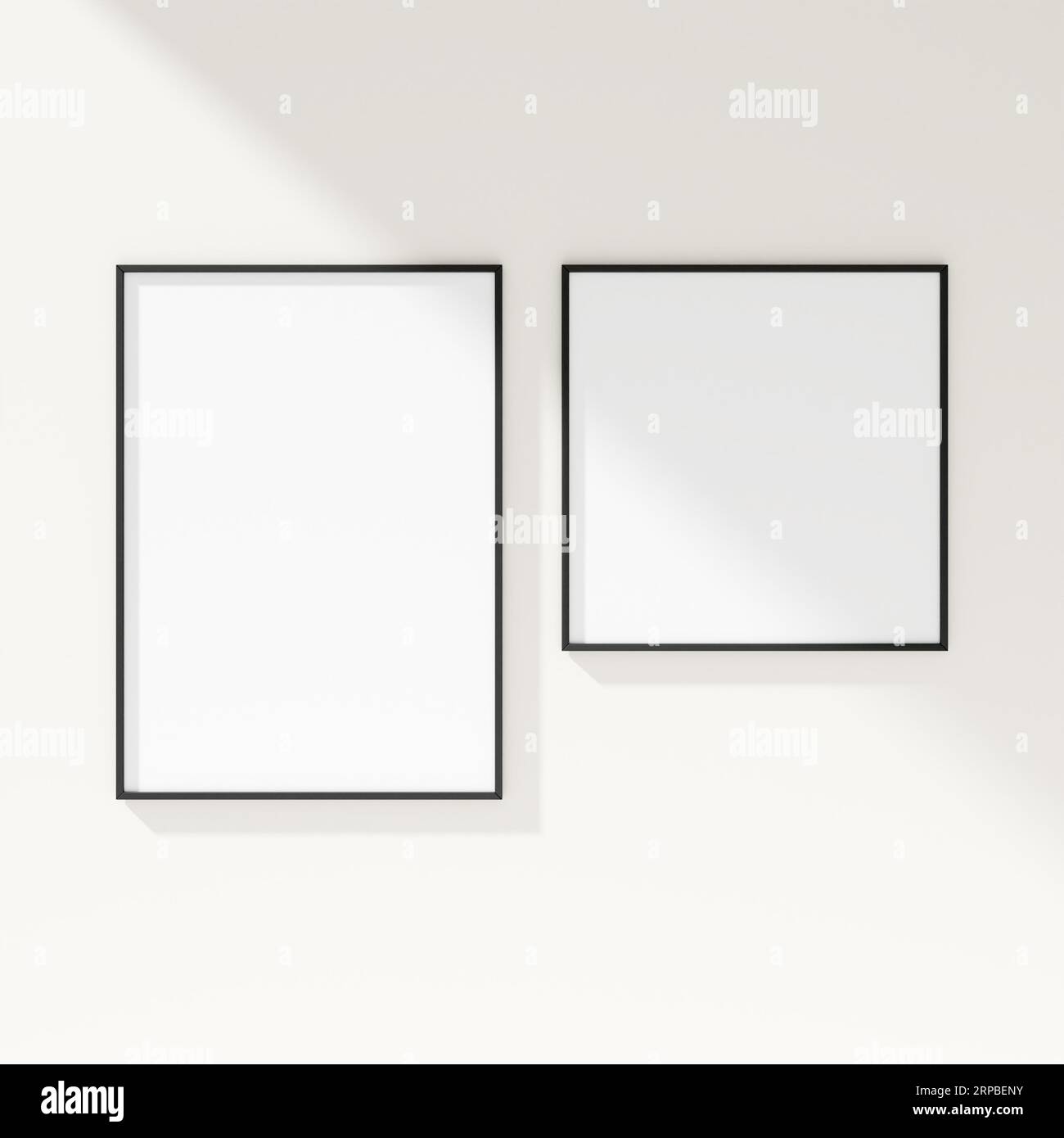 Minimal frame mockup on white wall. Poster mockup. Clean, modern ...