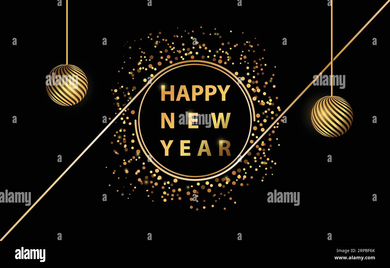 Banner text happy new Stock Vector Images - Alamy