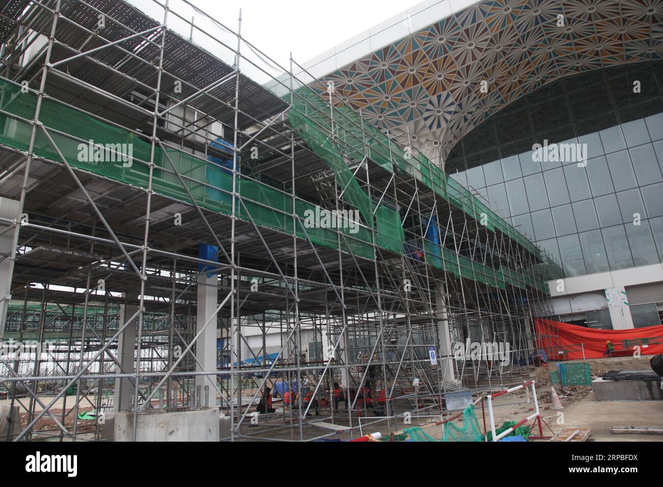 Dhaka Bangladesh august08,2023.Construction working progress to make modern international ...