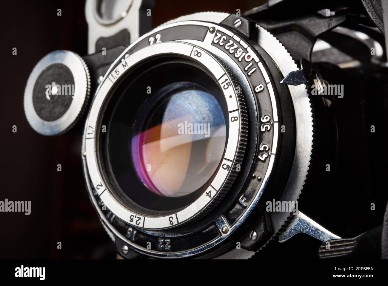 Vintage photo folding camera medium format films Stock Photo - Alamy