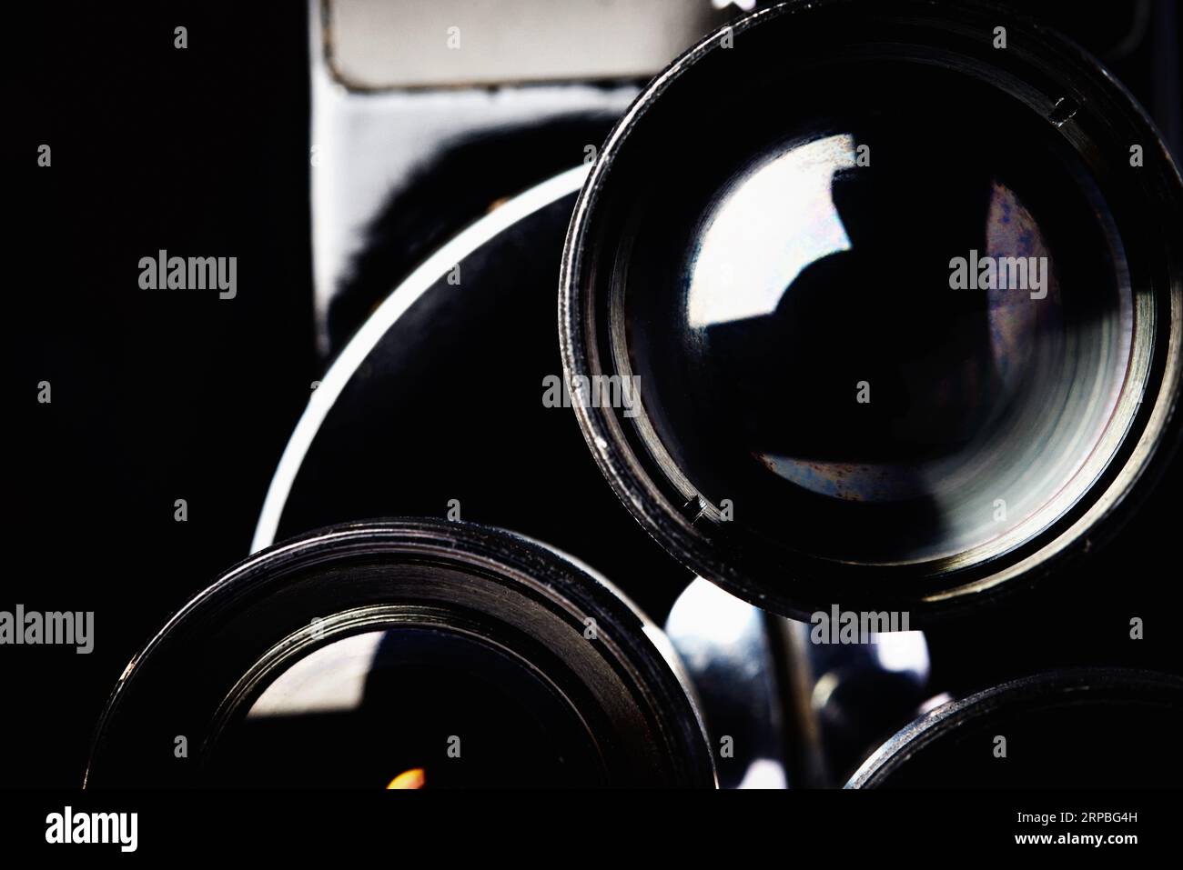 Retro film movie camera lenses Stock Photo - Alamy