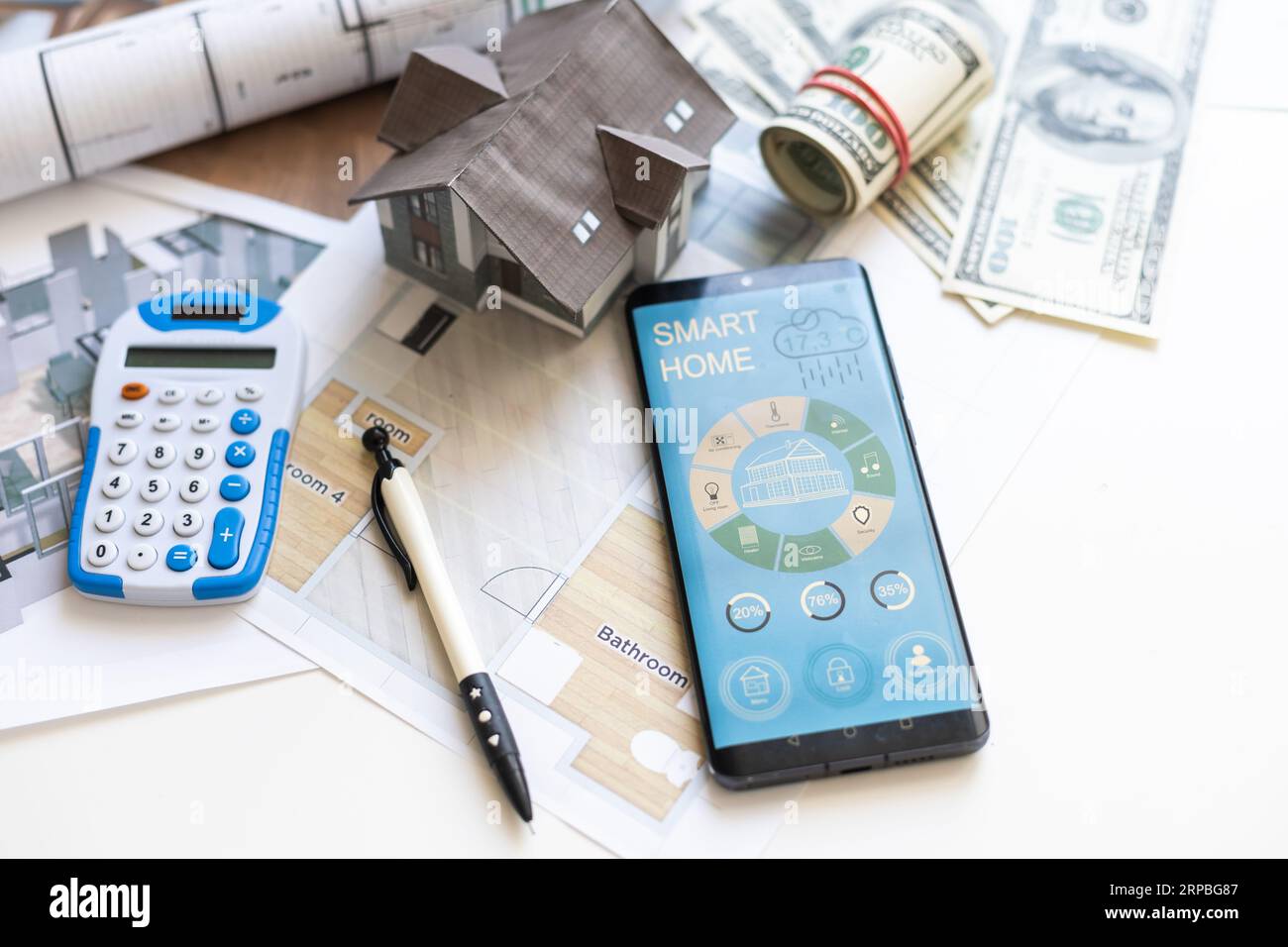 Hammer on the background of drawings. Isolated. White background ...