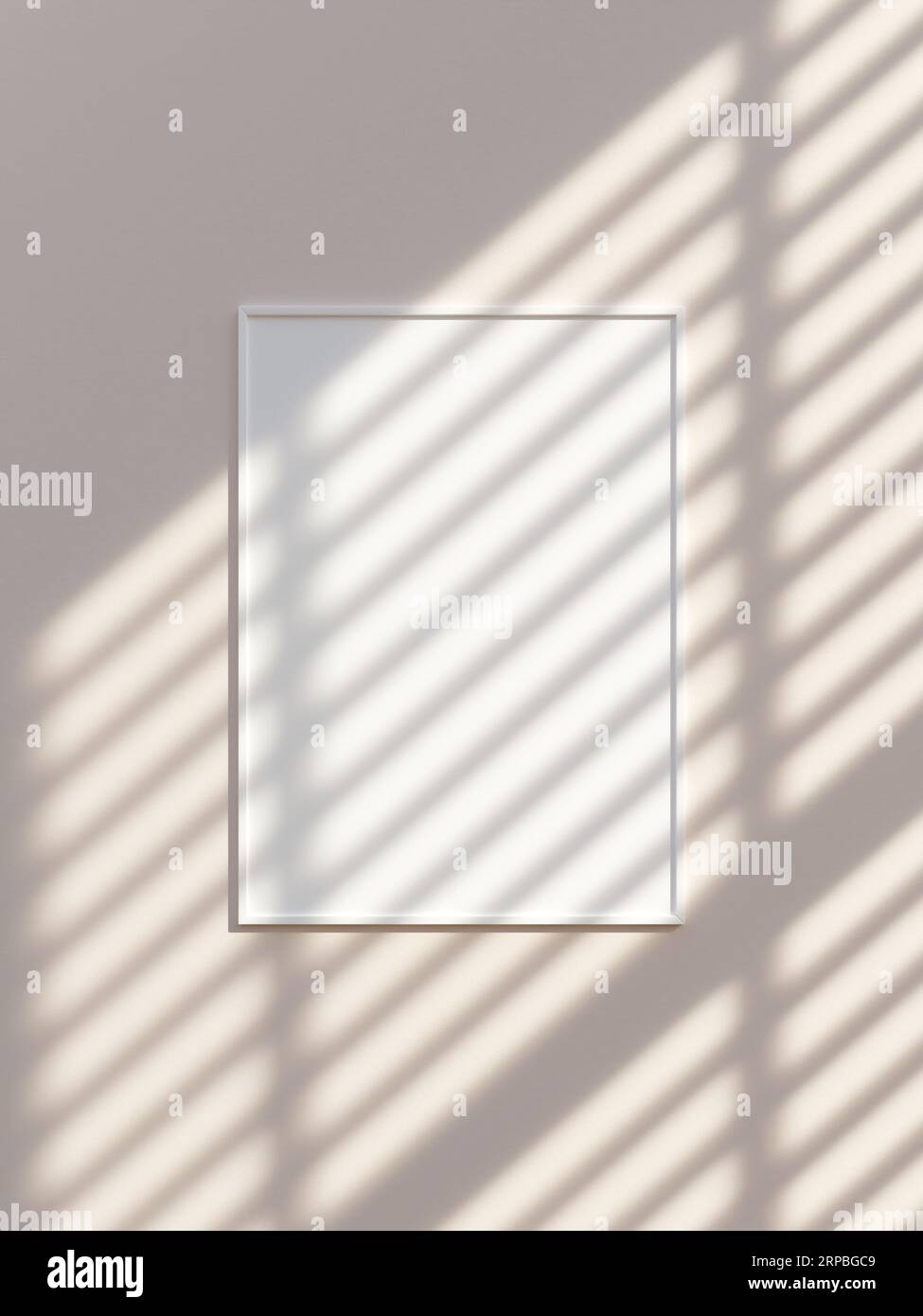 Minimal frame on the wall in interior mockup Stock Photo - Alamy