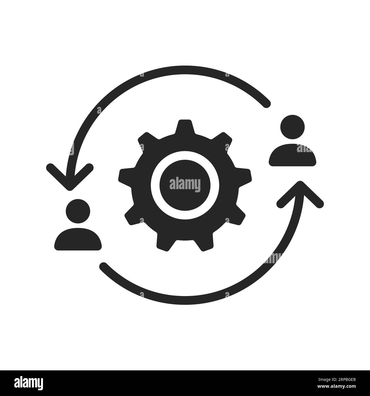 Work process rotating cycle icon Stock Vector Image & Art - Alamy