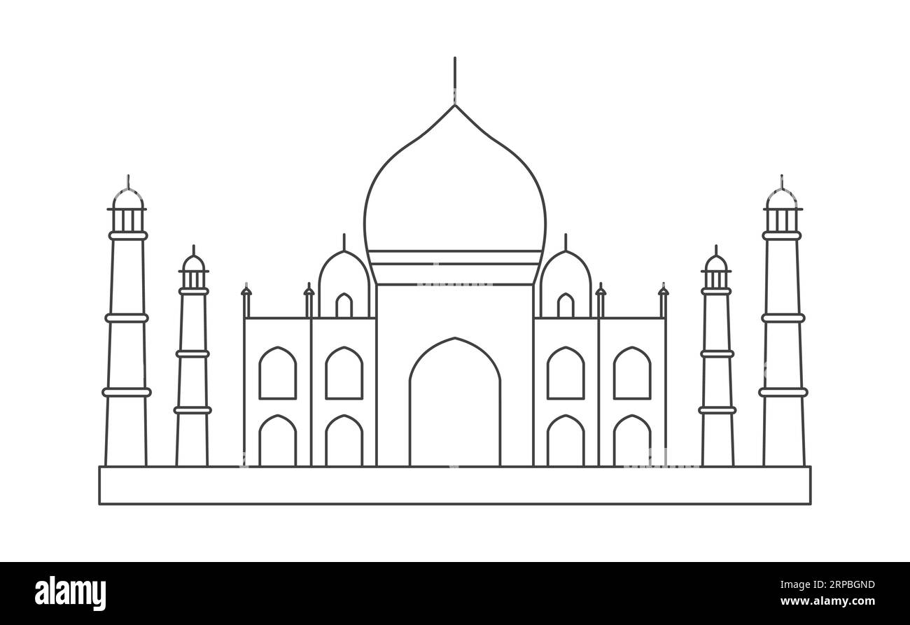 Taj mahal icon agra india Stock Vector Image & Art - Alamy