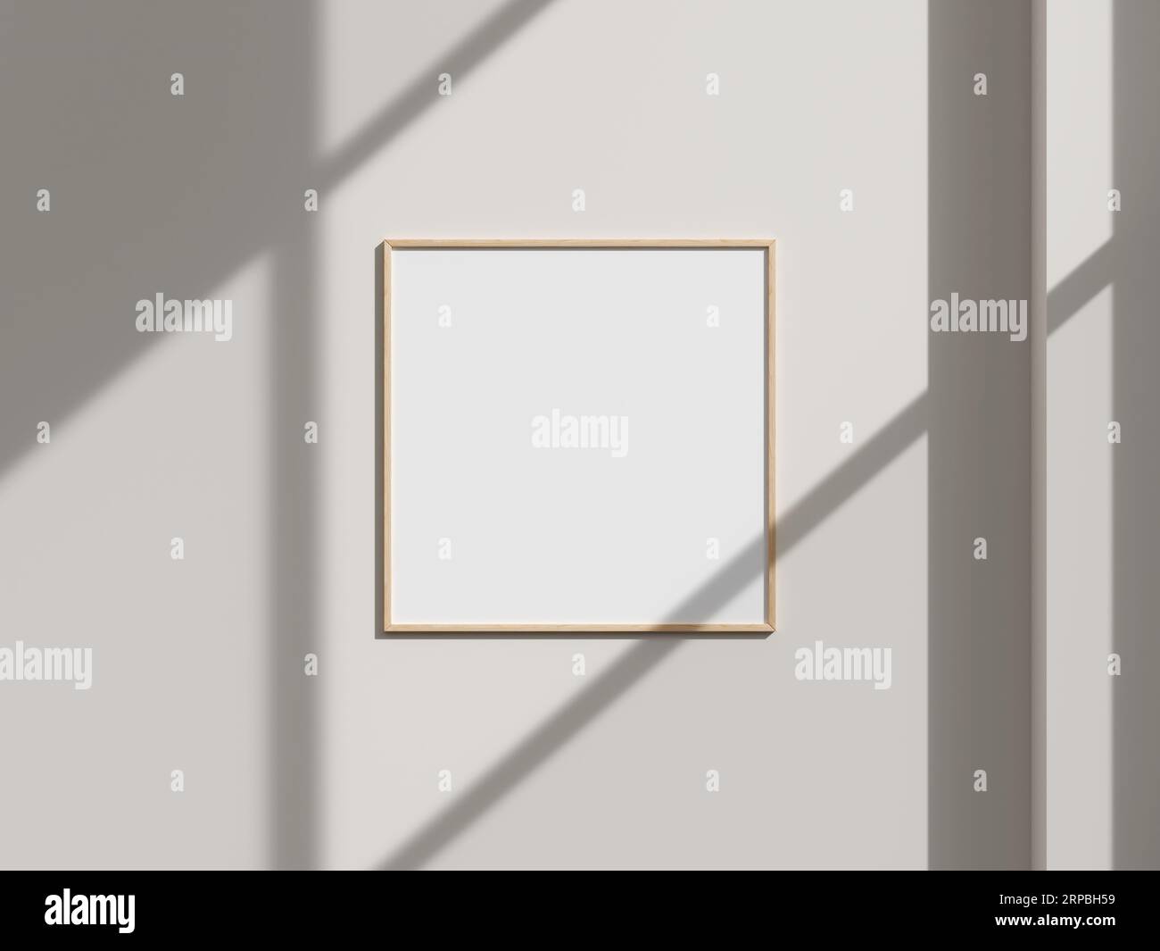 Minimal wall photo frame with window shadow Stock Photo - Alamy