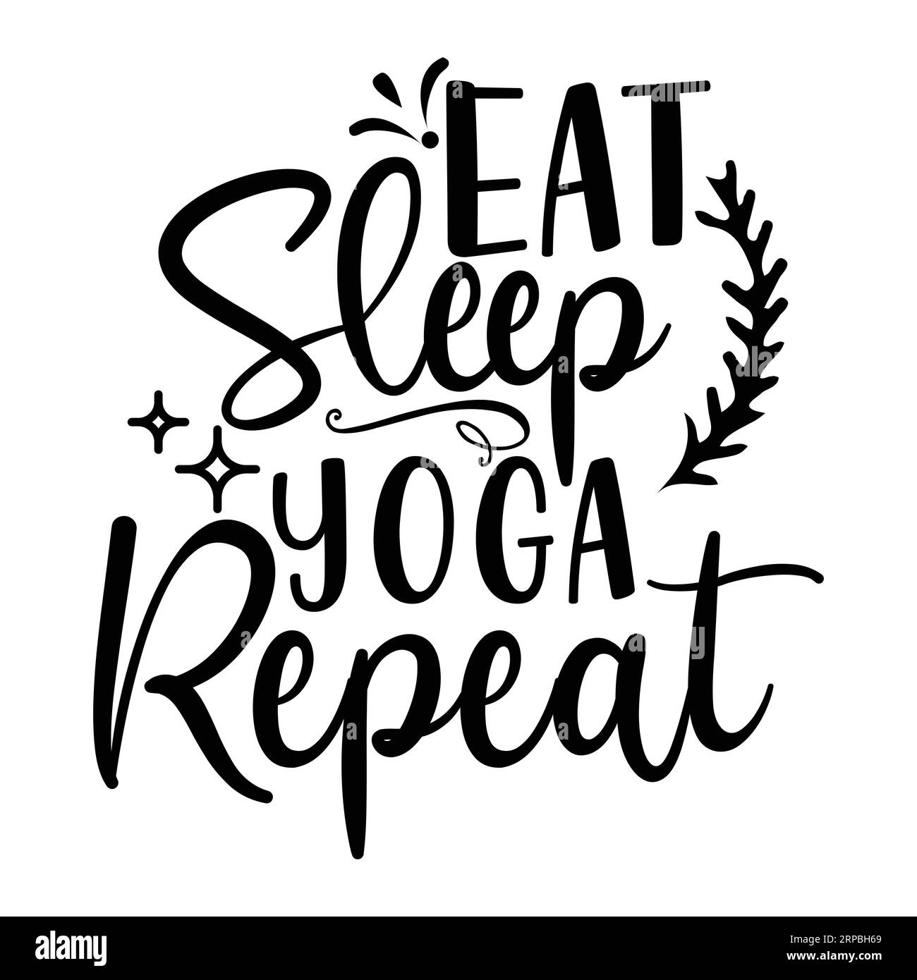 Inspirational yoga Stock Vector Images - Alamy