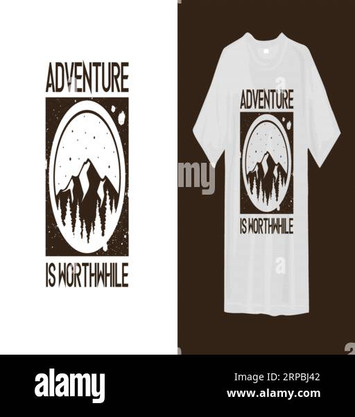 Adventure is worthwhile typography t shirt design, tee print ...