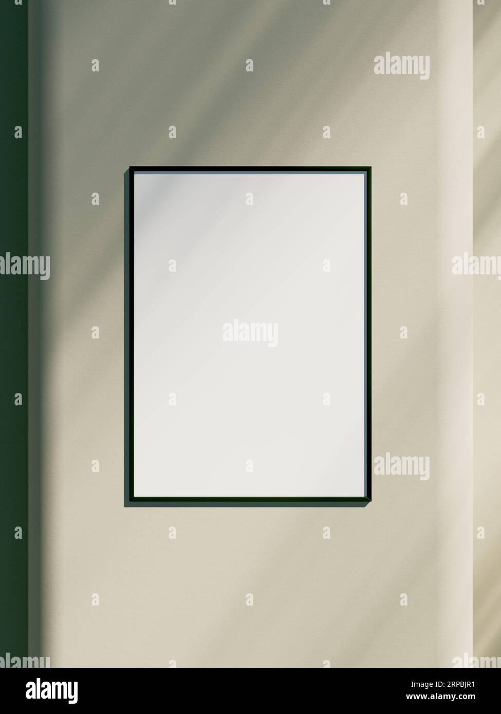 Picture frame on a wall background with shadow Stock Photo - Alamy