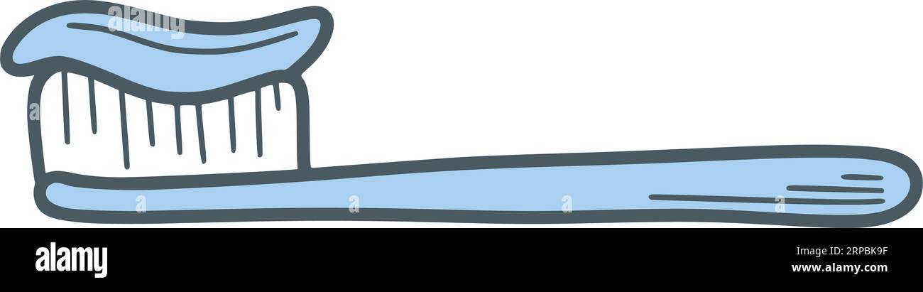 Toothbrush with toothpaste simple doodle icon Stock Vector Image & Art ...