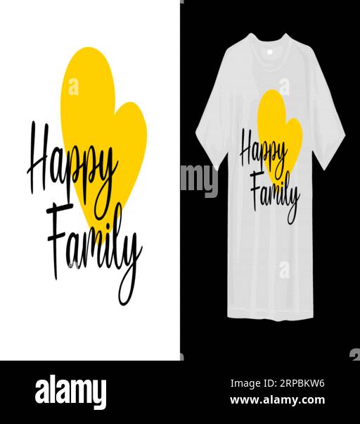 Happy Family typography t shirt design, tee print, calligraphy ...