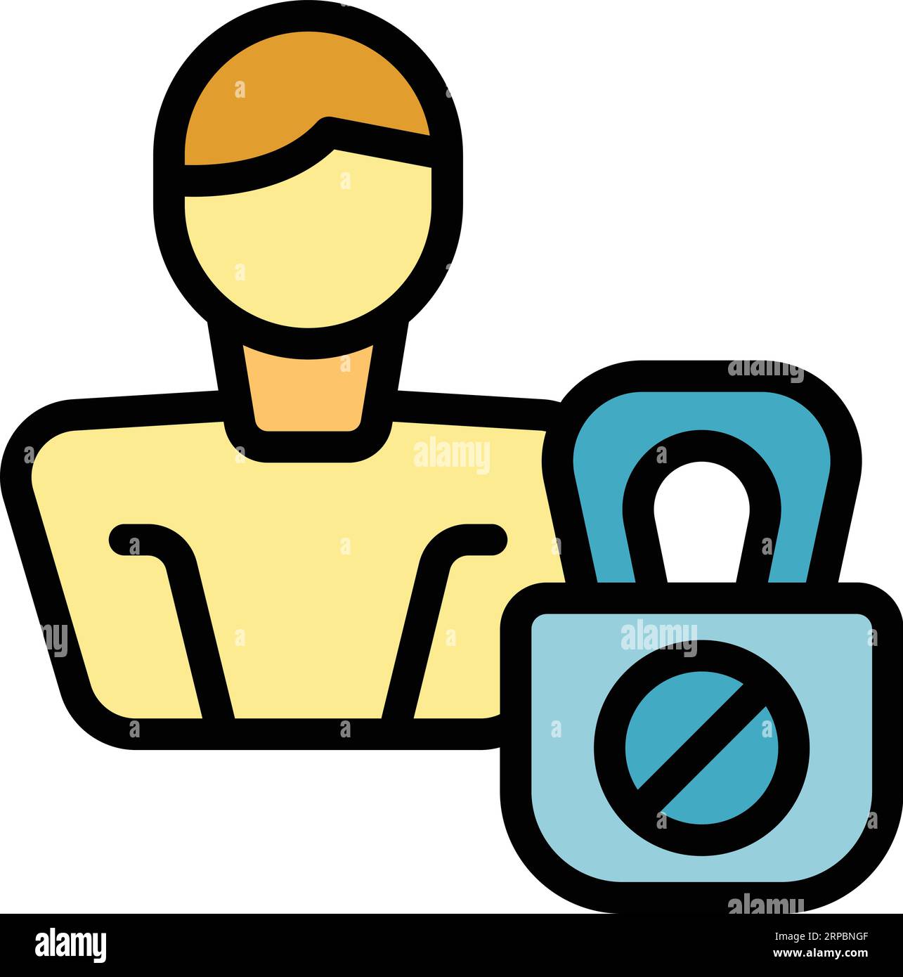 Deleting Profile Icon Outline Vector Account Avatar Service Bin Color Flat Stock Vector Image