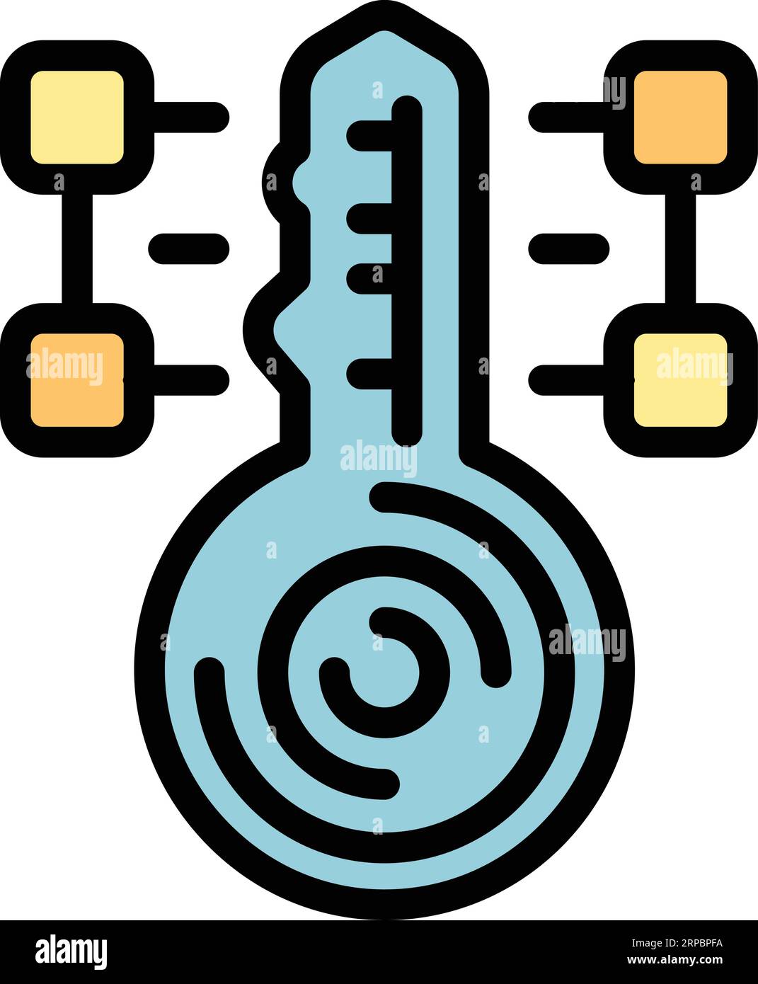 Top key point icon outline vector. Tick word. Core basis color flat ...