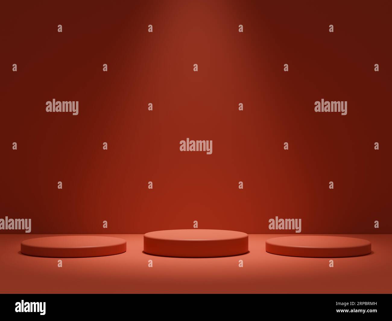 Product display red podium for product presentation Stock Photo - Alamy