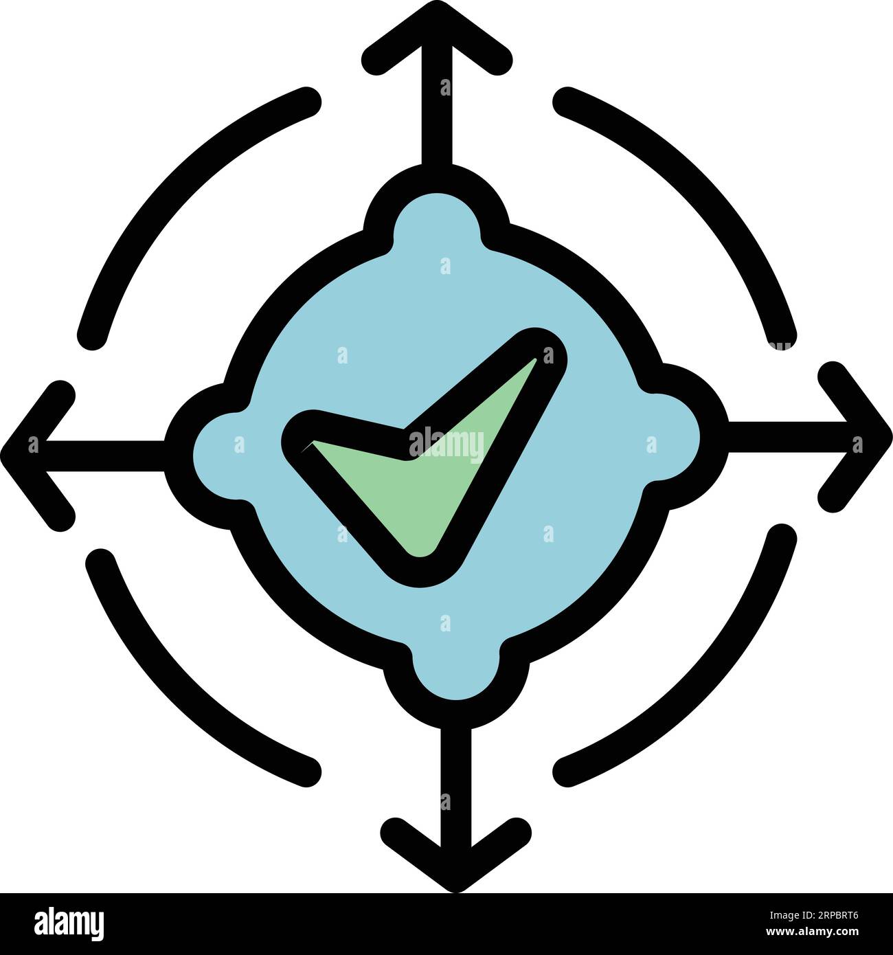 Change key point icon outline vector. Main conclusion. Tick word color ...