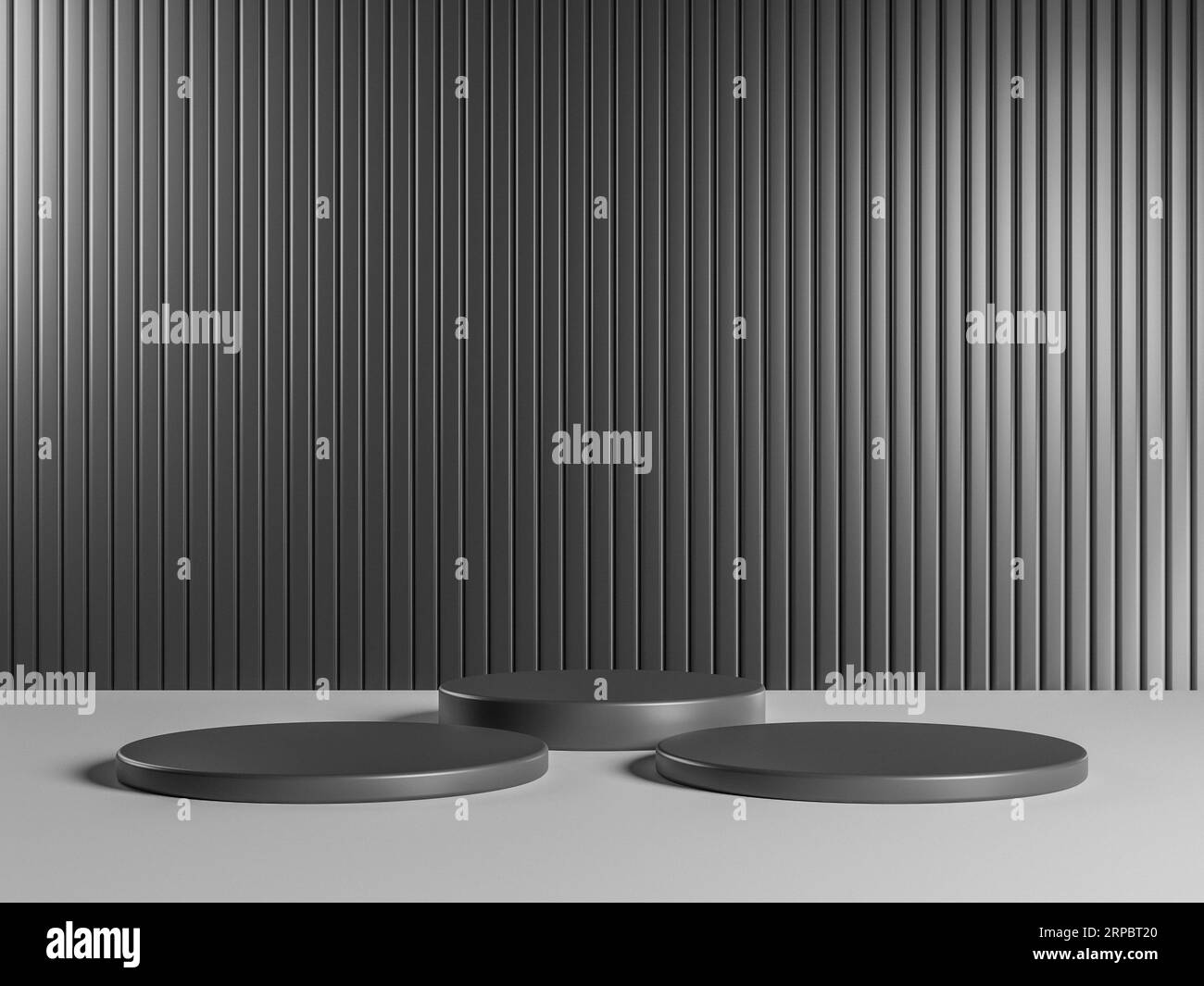 Minimal grey podium for your product showcase with metal background ...
