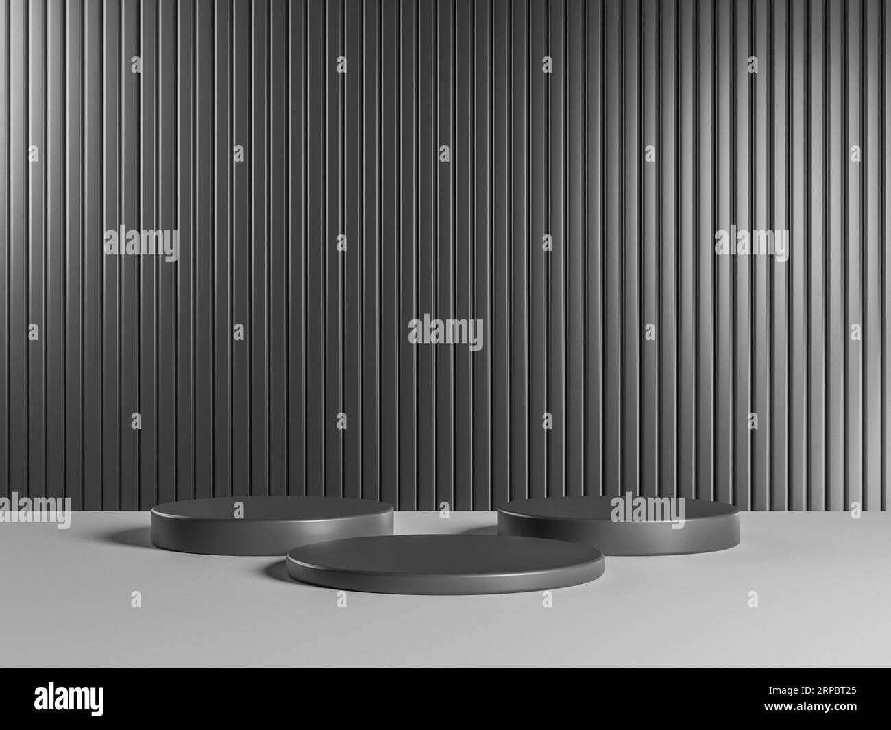 Minimal grey podium for your product showcase with metal background ...