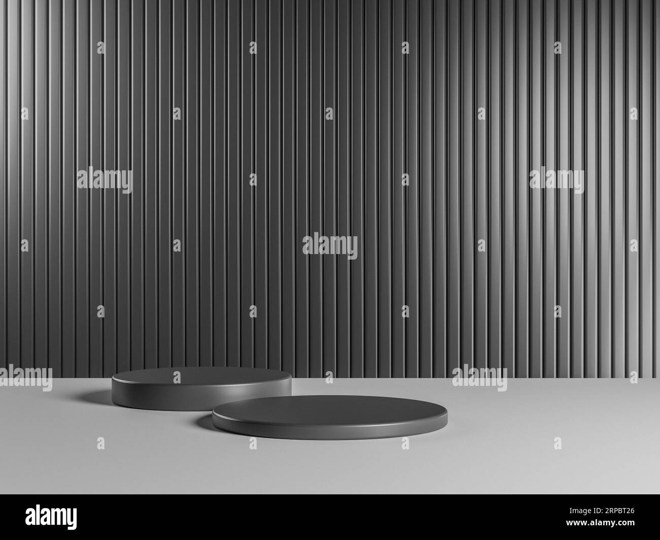 Minimal grey podium for your product showcase with metal background ...