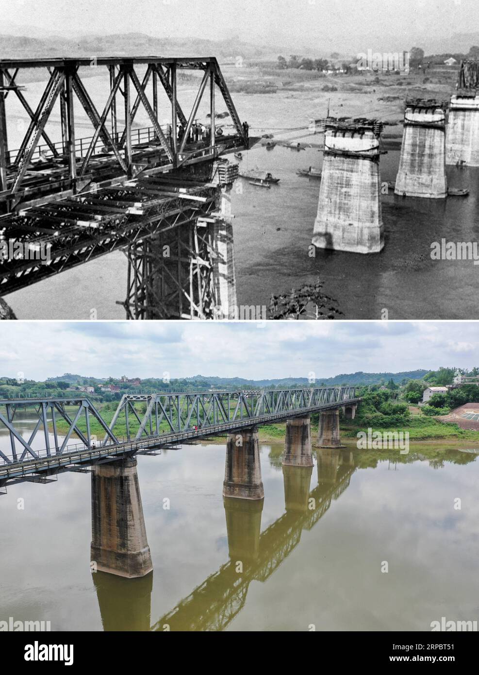 (190615) -- CHONGQING, June 15, 2019 (Xinhua) -- Combo photo shows the ...
