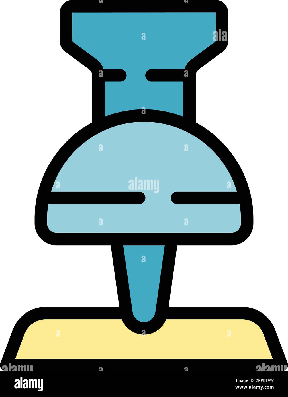 Pin key point icon outline vector. Main list. Business tick color flat ...